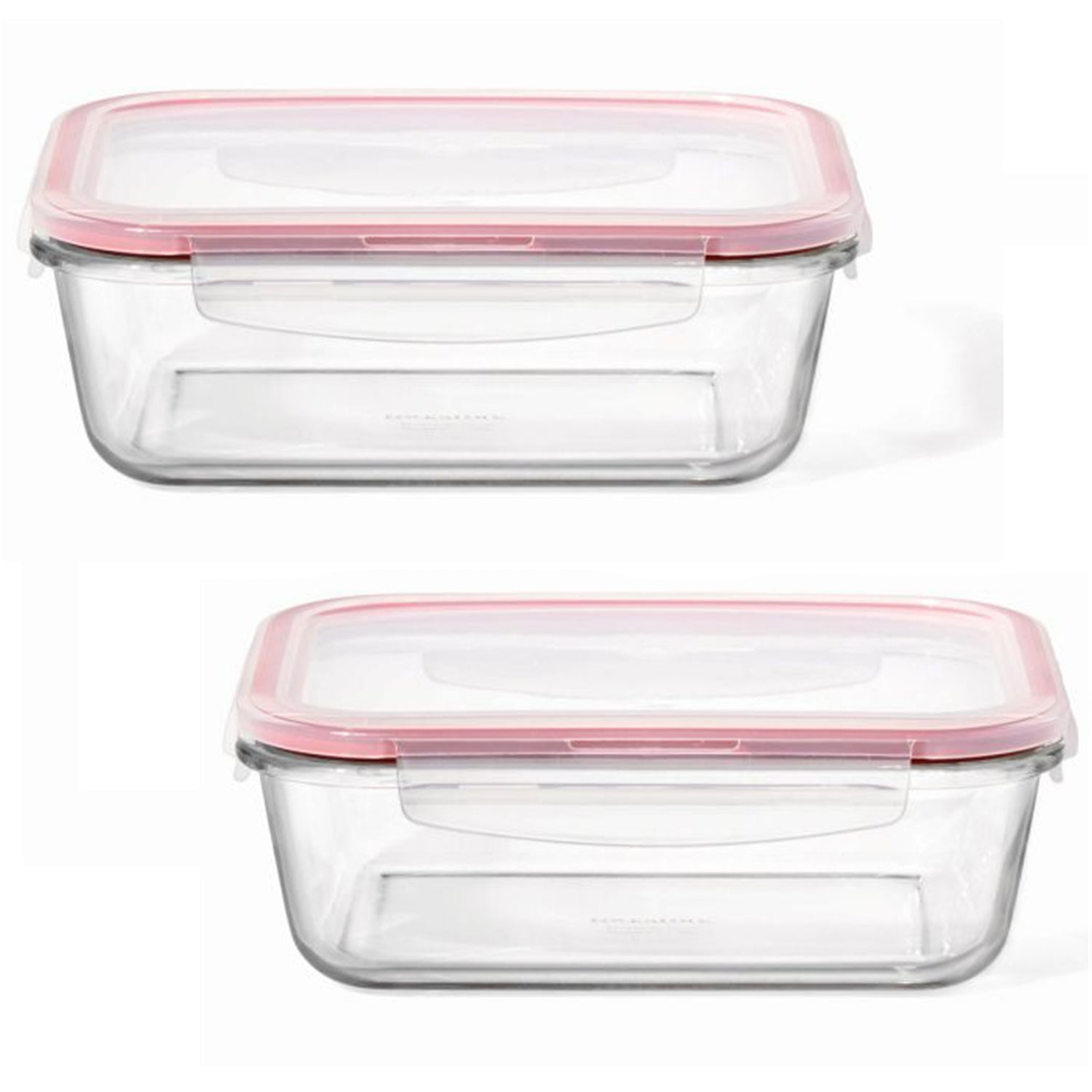 LocknLock - Set of 2 Airtight and Leakproof Glass Containers, 1L ...