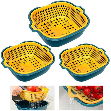 6 Pieces Colander Bowl Strainers Set Fruit And Vegetable Drain Basket ...