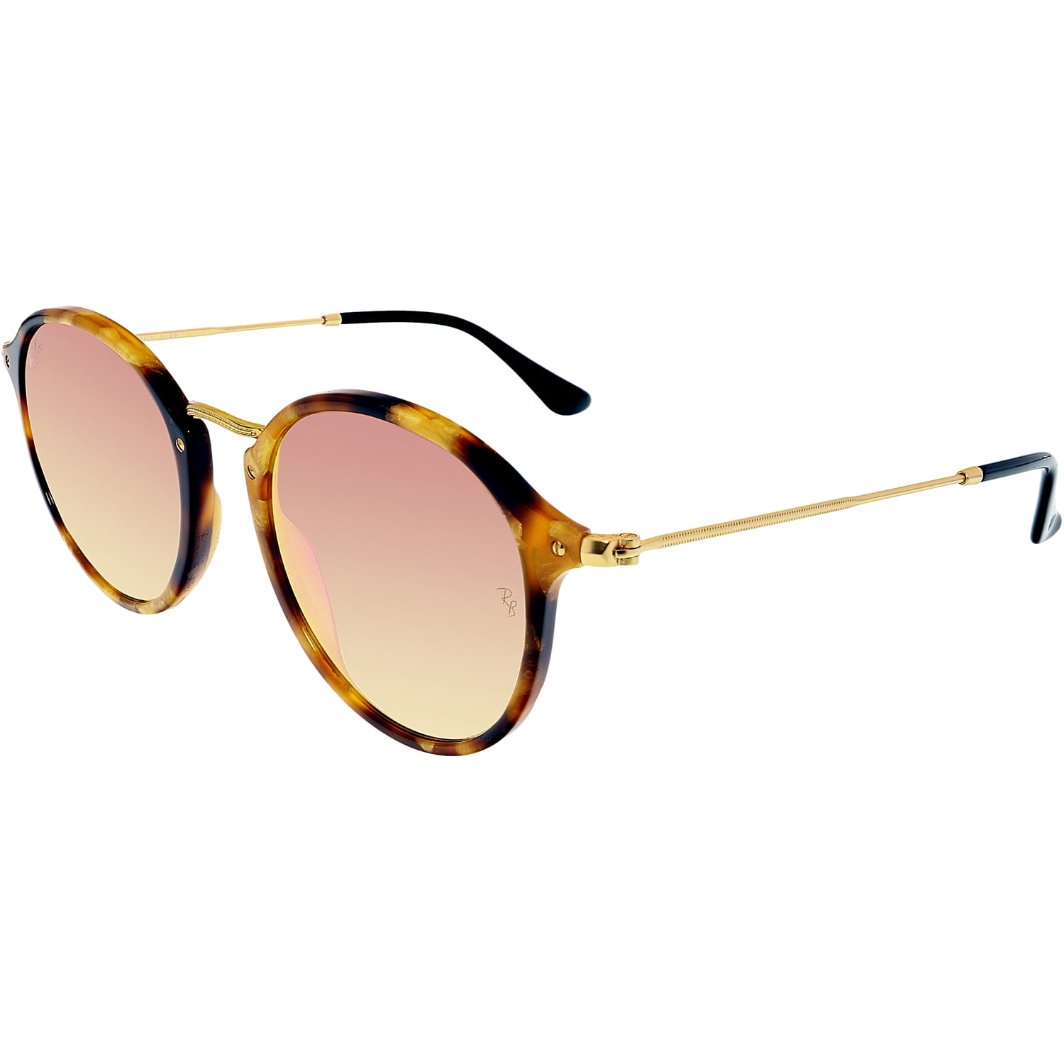 Ray-Ban Gradient Round Fleck RB2447-11607O-52 Yellow Round Sunglasses ...