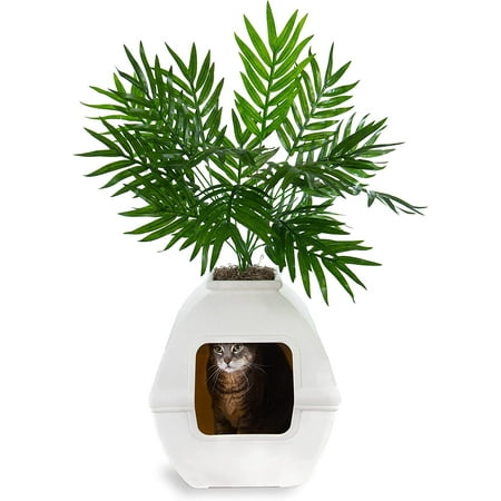Good Pet Stuff, The Courtyard Hidden Litter Box, Artificial Plants ...
