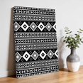 Black Lozenge Canvas Wall Art for Living Room, Coastal Geometric ...