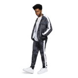 G-Style USA Men's Accented Bandana Paisley Tracksuit Set ST804 - Black ...