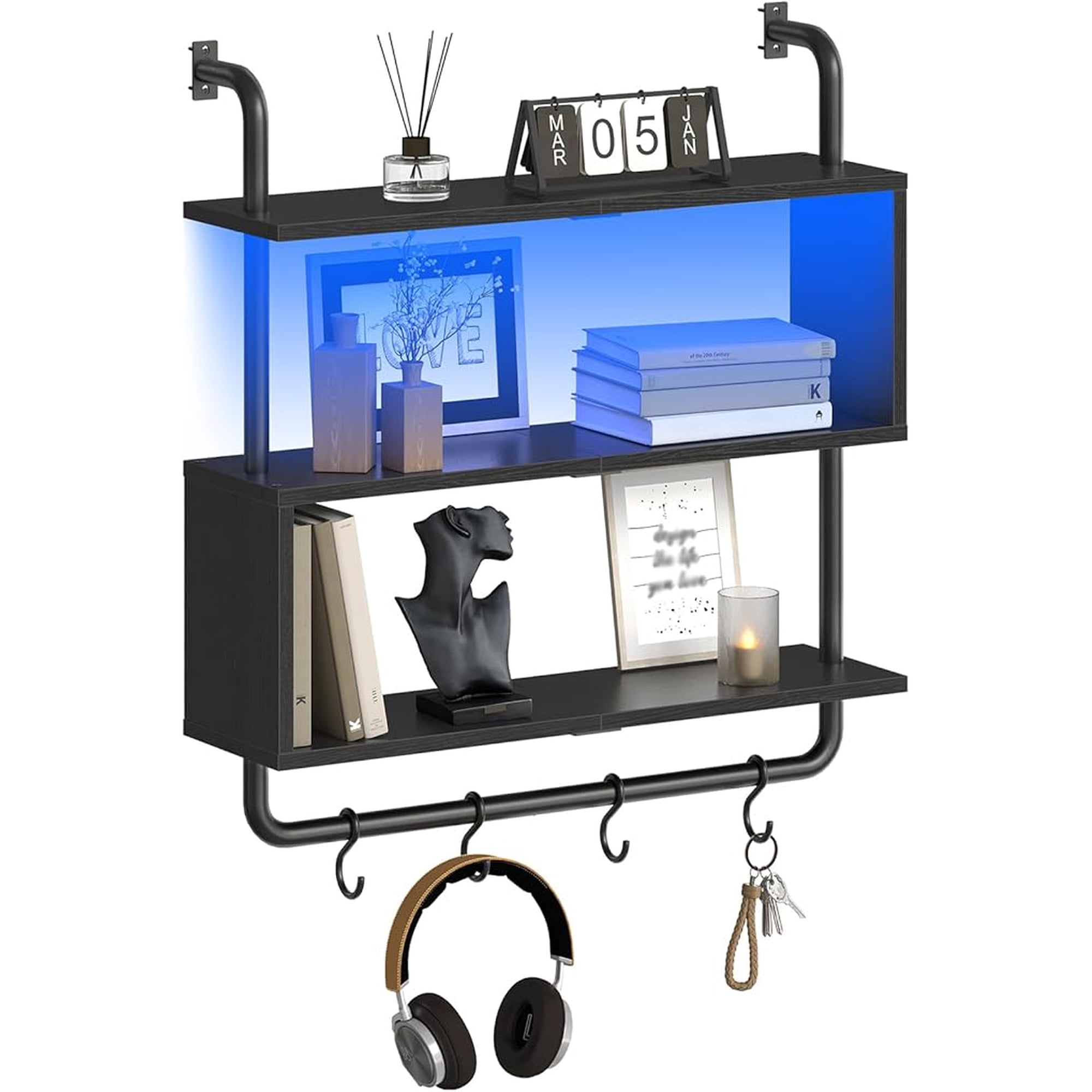 Click here for Ershilou Floating Shelves With Led Lights  75 Cm L... prices