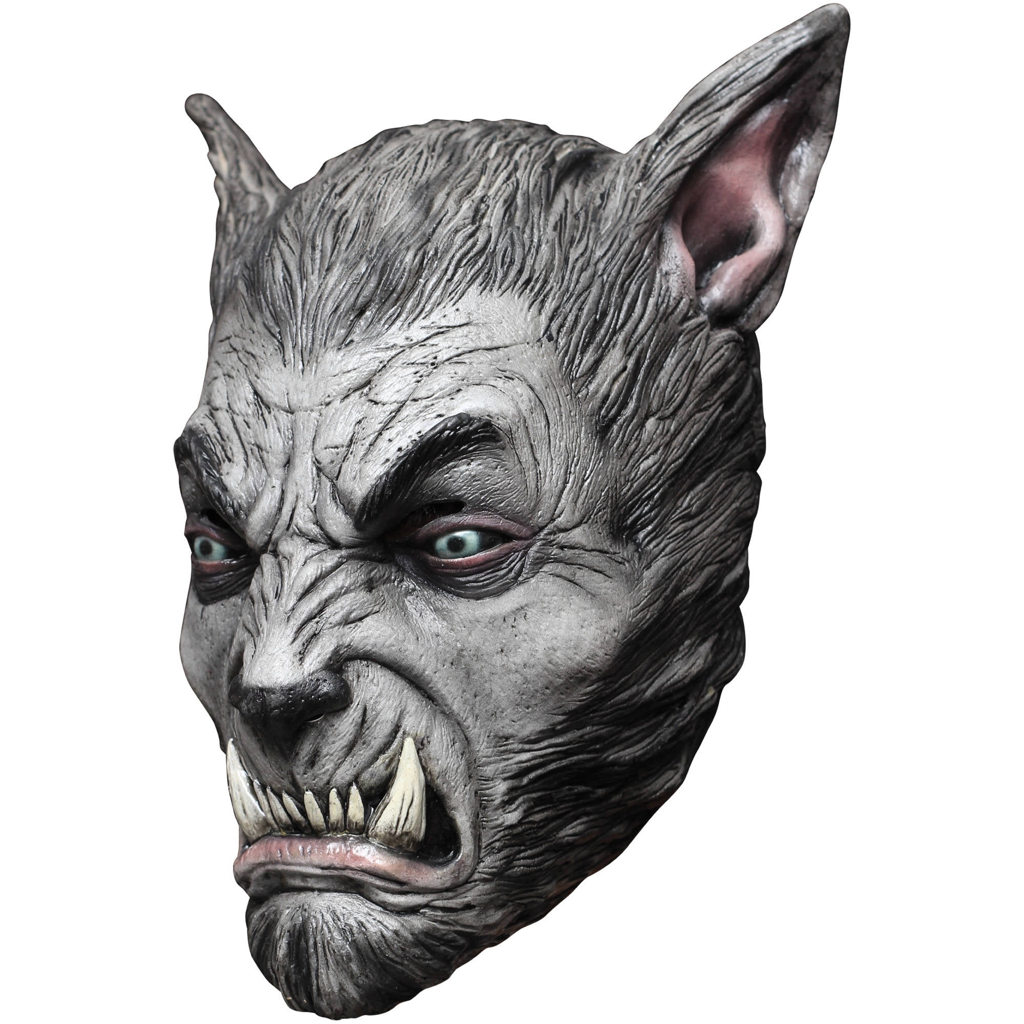 Silver Beast Wolf Latex Mask Adult Halloween Accessory - Walmart.com