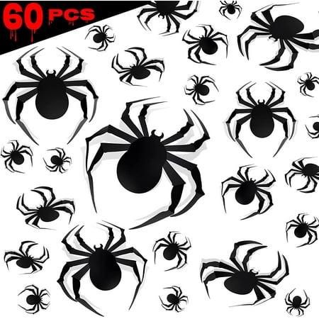 Home Decorations, 60 PCS 3D Large Spider, Realistic PVC Spider Stickers ...