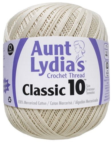 "Fil à Crochet en Coton Aunt Lydia's® Classic™, 1000 Yards Taille 10 ...