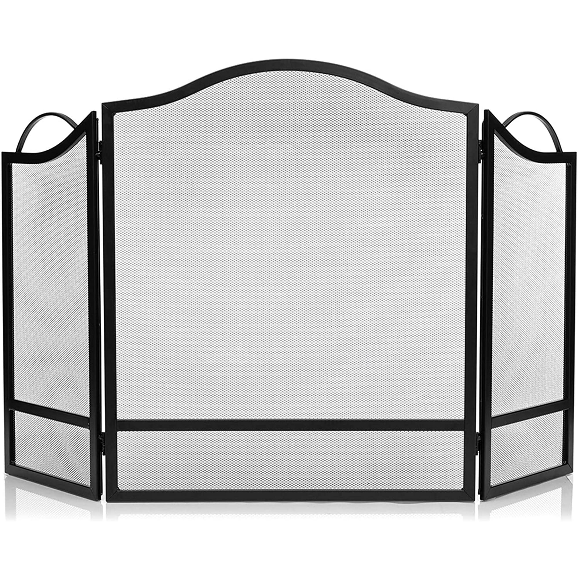 Click here for Shijiulou 3 Panel Fireplace Screen Black Spark Gua... prices