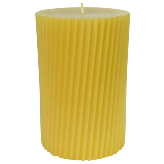 Beeswax Fluted Pillar Candle - Walmart.com