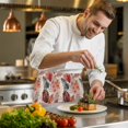 Autumn Leaves Kitchen Restaurant Half Waist Apron, Botanical Rustic Red ...