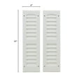 Shed Windows and More Interior Louvered Shutter, White - Walmart.com