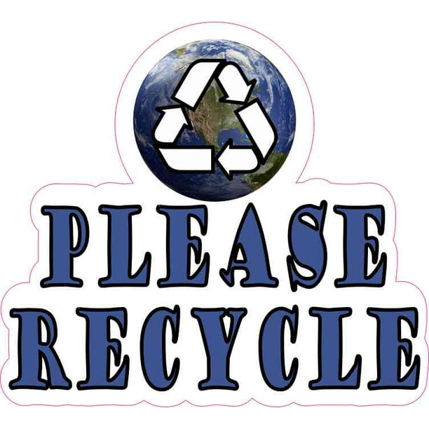 5in x 4.5in Please Recycle Sticker - Walmart.com - Walmart.com