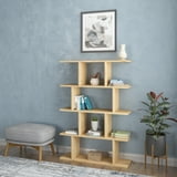 Ada Home Decor Harmon 4 Tier Bookcase, Oak - Walmart.com