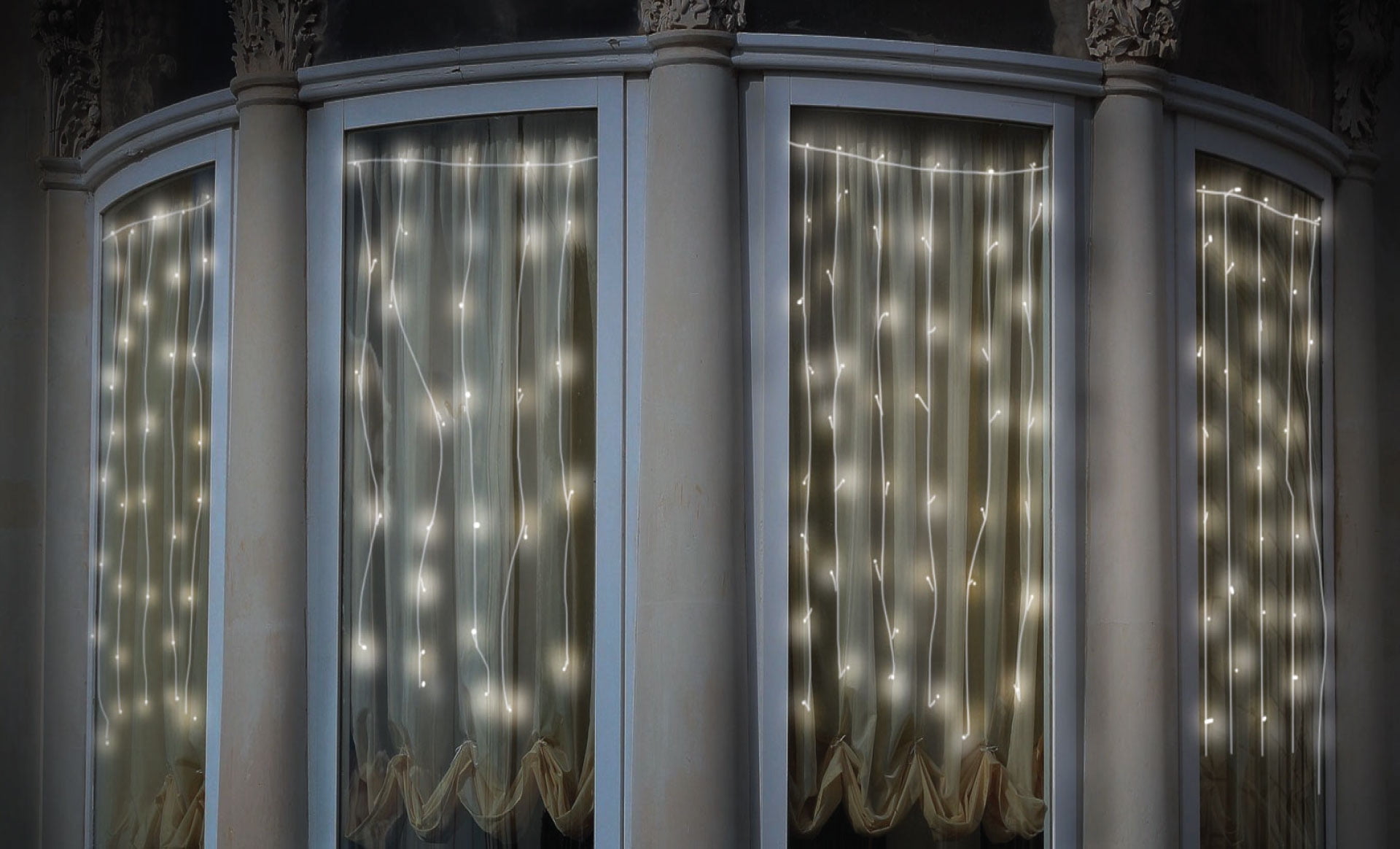 42 LED Solar Powered Window Drape String Light - Walmart.com