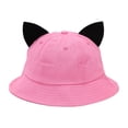 Breathable Bucket Hat for Girls Cartoon Cats Ear Devil Theme Versatile ...