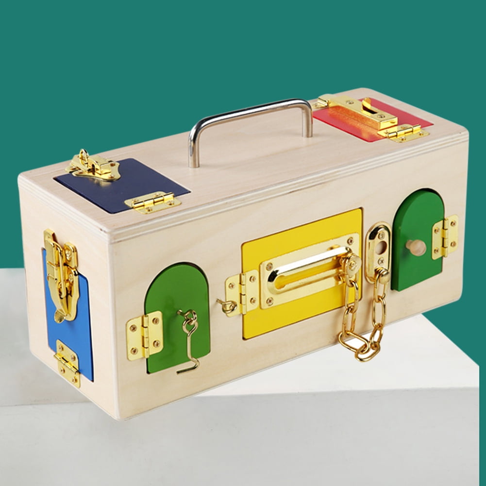 Pinfect Lock Box Teaching Aids Preschool Locking Toy for Montessori ...