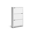 Baxton Studio Simms 3 Storage White Modern Shoe Cabinet - Walmart.com