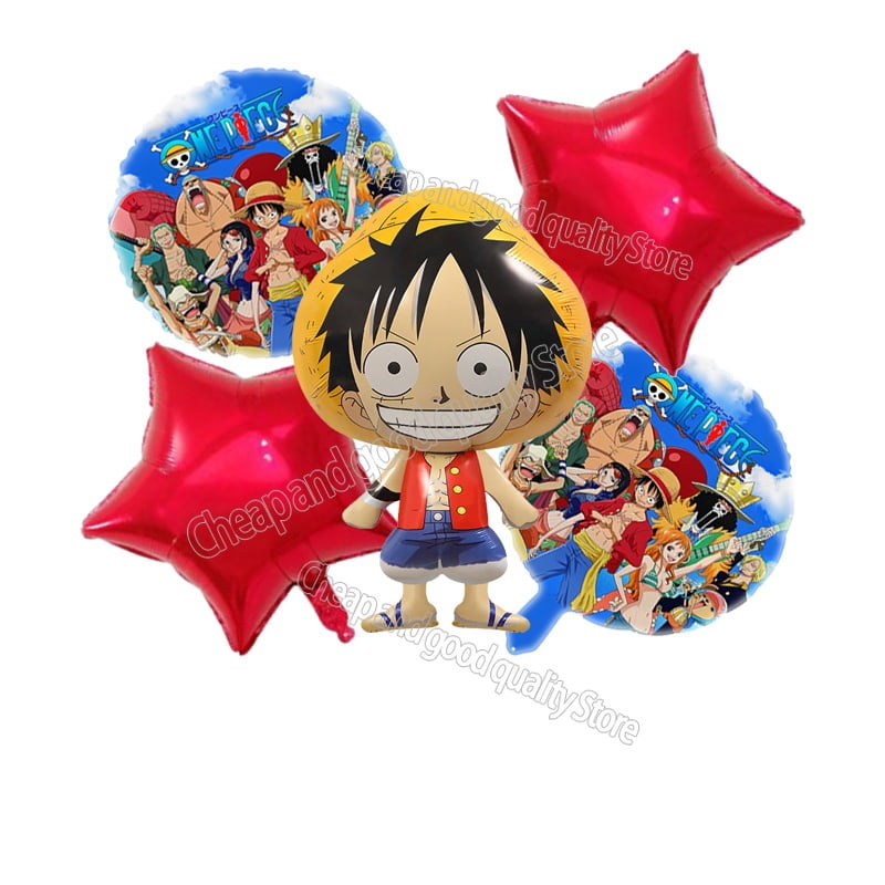 One Piece Birthday Balloons Set Number Balloon Suit Luffy Foil Ballon ...