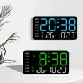 1pc fashion bezel-less electronic clock Multi-functional dual-use clock ...