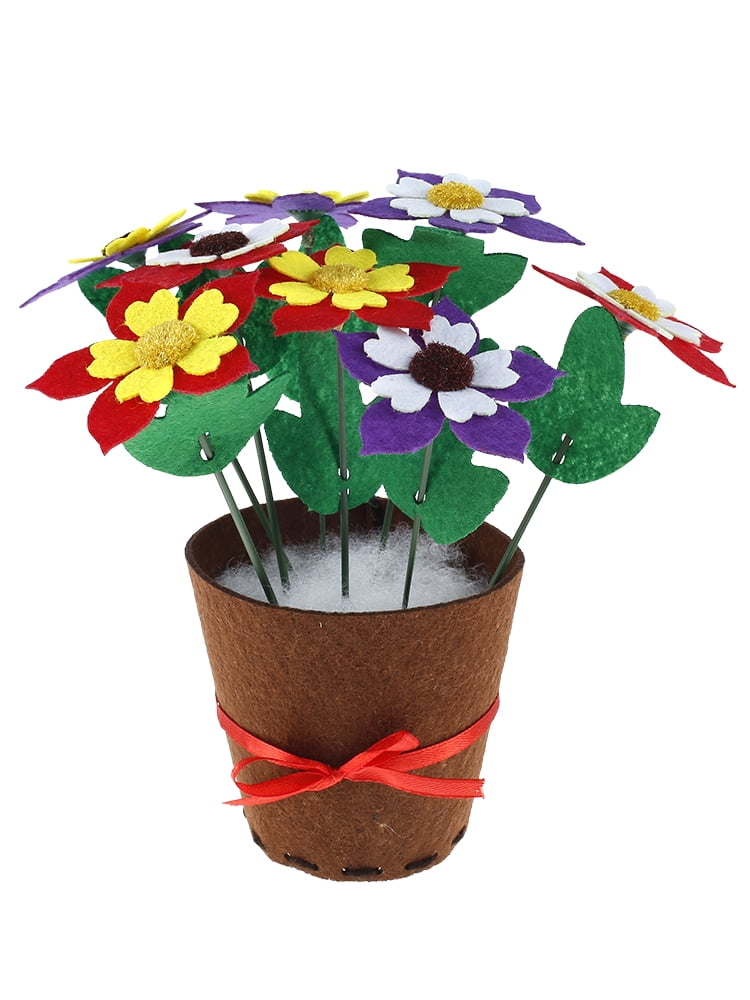 Eummy Flower Pot Crafts Toy for Decoration Non-woven DIY Flower Pot ...