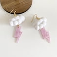 Cute Handmade Sparkly Large 3D Resin Cloud Lightning Weather Dangle ...