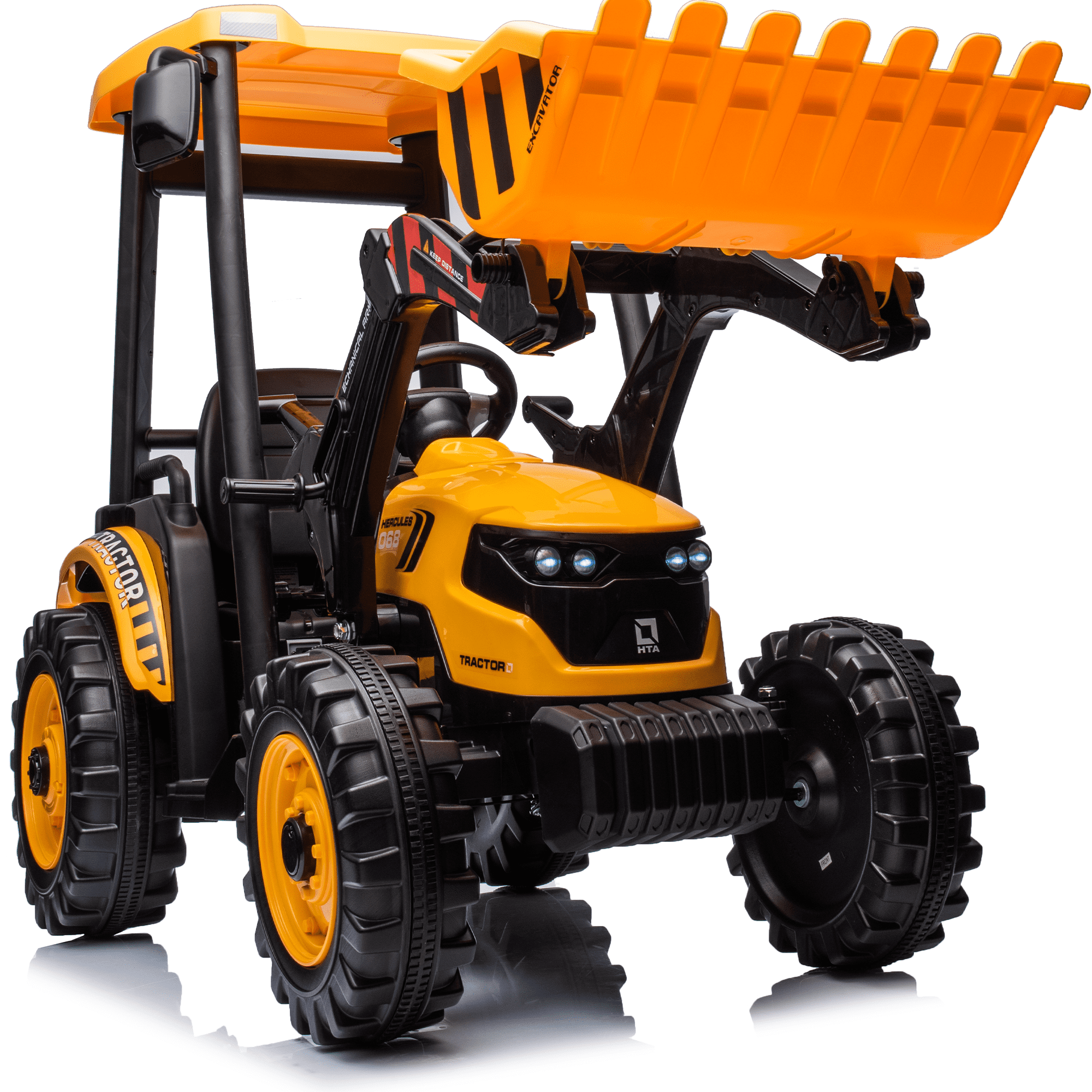 iYofe 24V Powered Ride on Cars Excavator, Kids Electric Construction ...