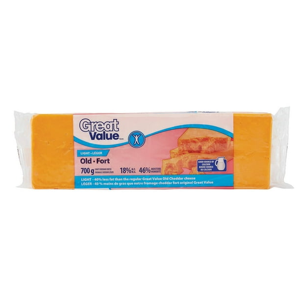 Great Value Light Old Cheese Block - Walmart.ca
