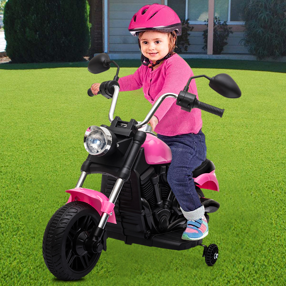 Buy 2 Wheels Electric Bicycle with Training Wheels, 6V Ride on ...