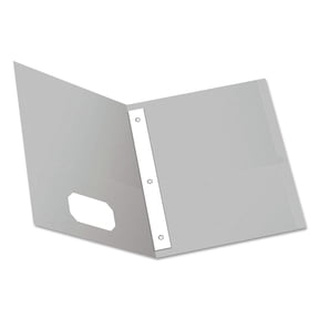 Oxford Twin Pocket 3-hole Fastener Folders, White, 25 / Box (Quantity ...
