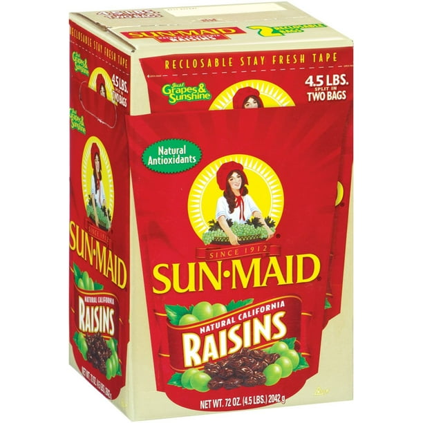Sun-Maid Raisins, 36 Oz, 2 Ct - Walmart.com
