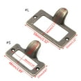 6x Handle File Name Card Cabinet Label Holder Antique Brass Drawer Pull ...