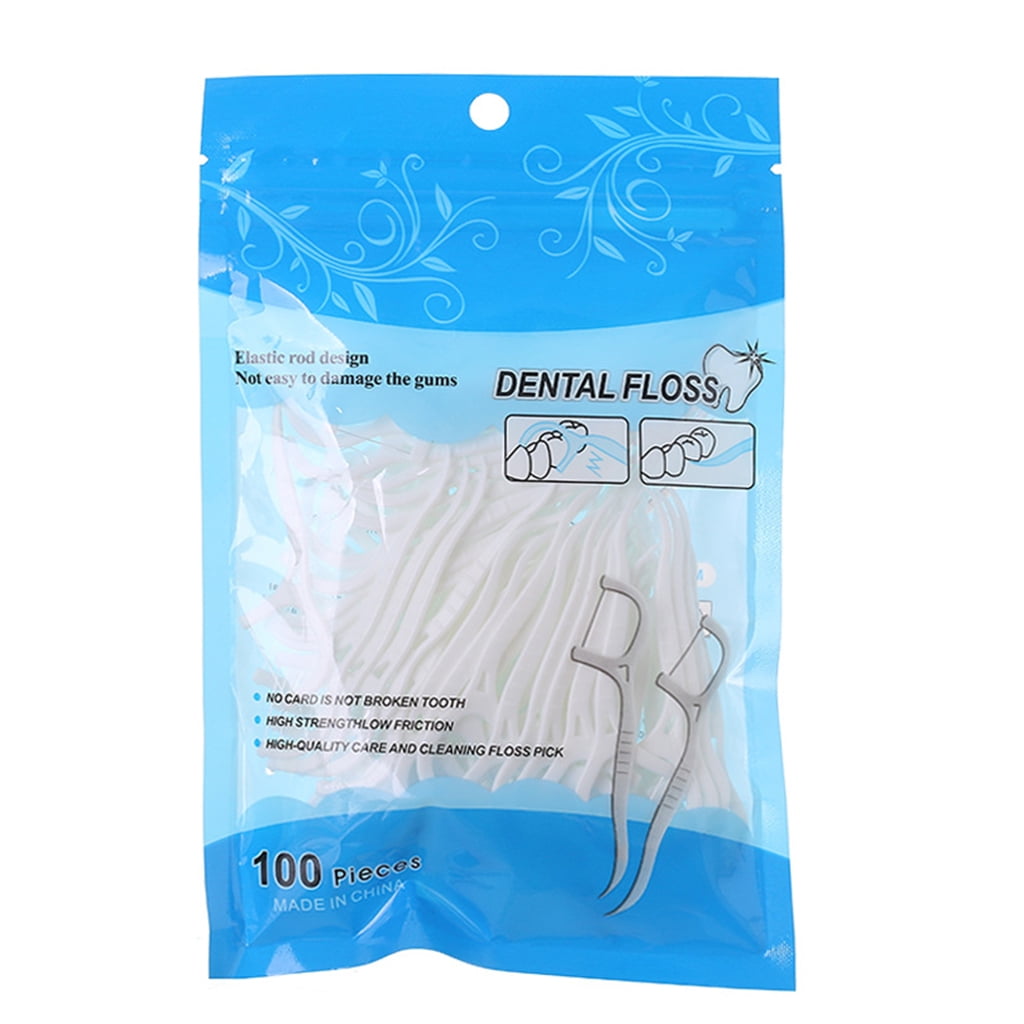 50/100pcs Dental Floss Flosser Picks Toothpicks Teeth Stick Tooth ...