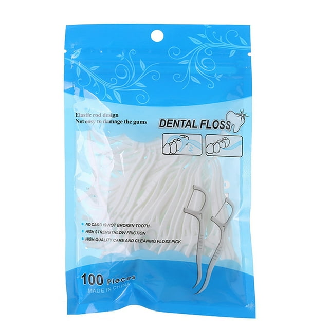 50/100pcs Dental Floss Flosser Picks Toothpicks Teeth Stick Tooth ...