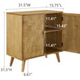 ART LEON Handcrafted Wood Sideboard with 2 Doors - Walmart.com