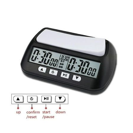 Professional Chess Clock Digital Watch Count Up Down Timer Board Game Stopwatch Battqx | Walmart ...