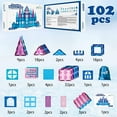 Little Pi Toys Princess Castle Magnetic Building Blocks Playset - 102 ...