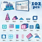 Little Pi Toys Princess Castle Magnetic Building Blocks Playset - 102 ...