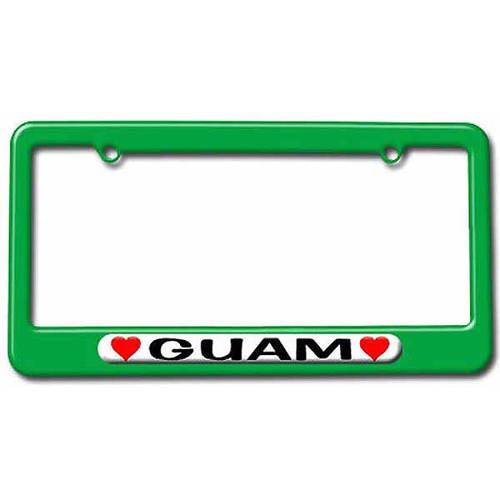 Guam Love with Hearts License Plate Tag Frame, Multiple Colors ...