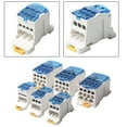 80A ~500A Power Junction Box Distribution Terminal Block Connector DIN Rail blue 80A - Walmart.com