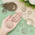 140Pcs 10 Style Tibetan Style Brass Linking Rings Round Ring Bronze 8 ...