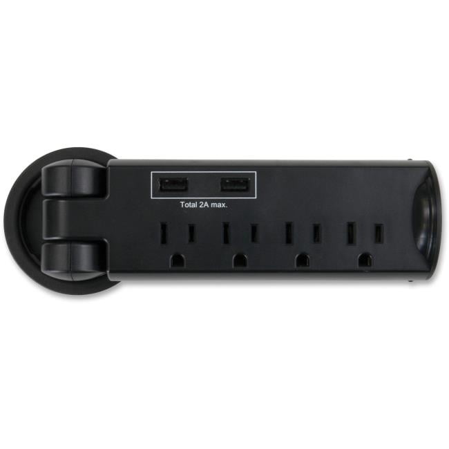 SAF Pull-Up Power Module with USB- Black - Walmart.com