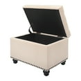 CangLong 24 Inch Tufted Bedroom Storage Ottoman Bench, Linen Lift Top ...