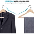 Wooden Coat Hangers, 30 Pack High Grade Wood Suit Hangers with Non Slip ...
