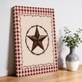 American Country Canvas Wall Art for Living Room, Star Farmhouse Beige ...
