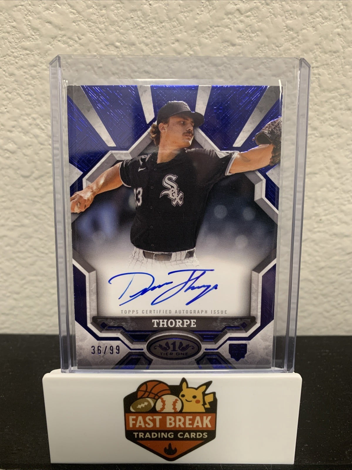 2025 Topps Tier One Baseball Drew Thorpe #BOA-DT Blue Foil Parallel ...