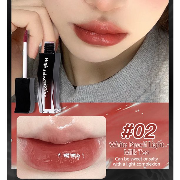 XWSHYW Lápiz Labial Espejo Labio Glaze Hidratante Agua Brillo Boca Agua ...