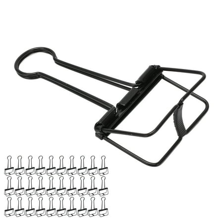 Paper Clamps, 30Pcs Simple Style Wire Binder Clips For Papers Black ...