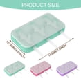 3 Cavity Silicone Ice Mold with Reusable Sticks, Non Stick Flat Easy ...