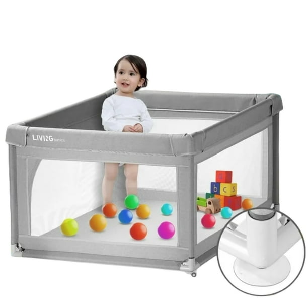 96x96x68cm Baby Playpen, Kids Safety Activity Center Playard with Door ...