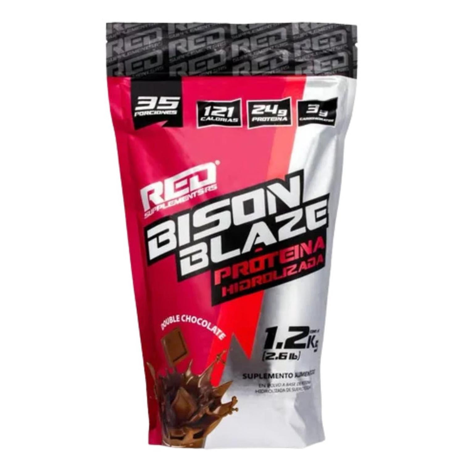 Proteína Hidrolizada Bison Blaze Doble Chocolate 1.2 Kg 35 Serv negro ...
