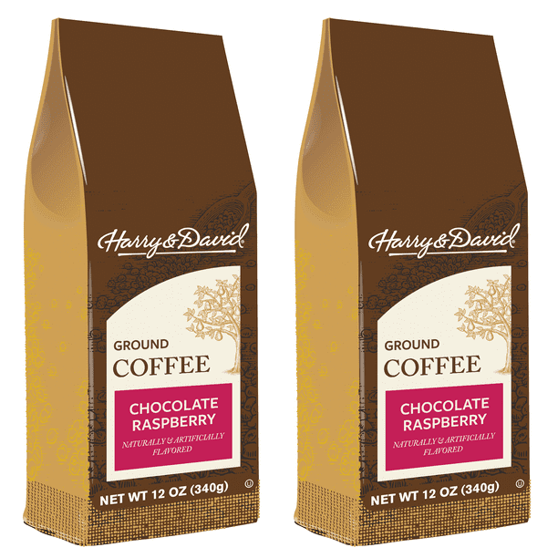 (2 Pack) Harry & David Chocolate Raspberry Ground Coffee, Medium Roast ...